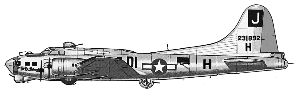 B17 Bomber Drawing